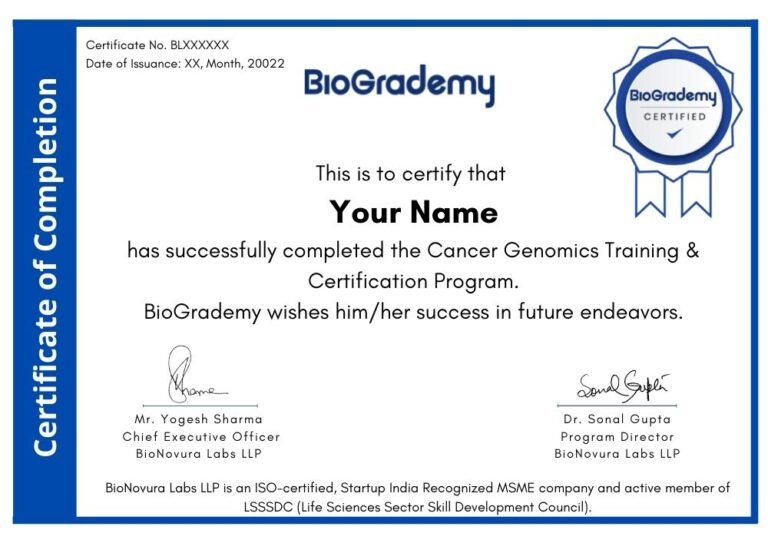 Cancer Genomics Certification Program - BioGrademy