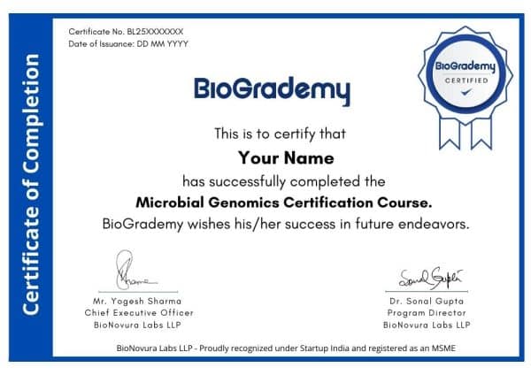Microbial Genomics Certificate Course - BioGrademy
